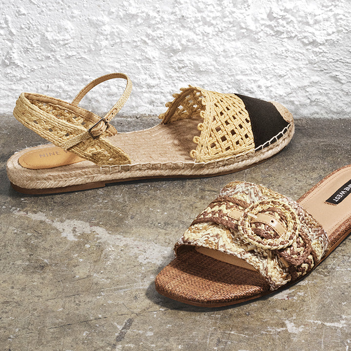 Women's Raffia Sandals, Heels & Flats – Nine West