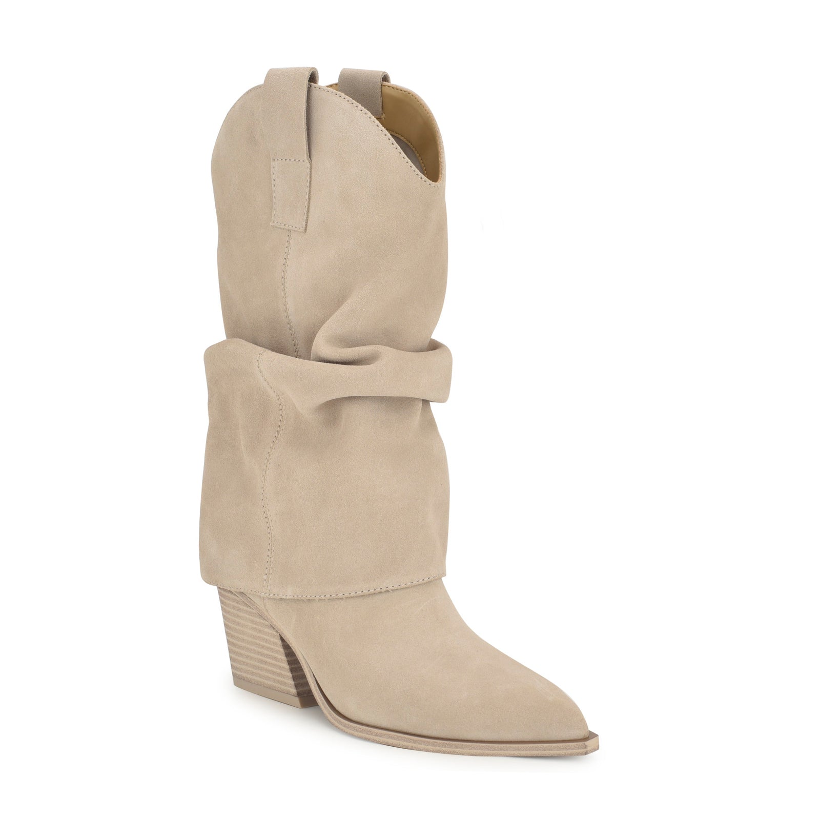 Women's Wilton Western Boots - Light Grey Suede | Nine West