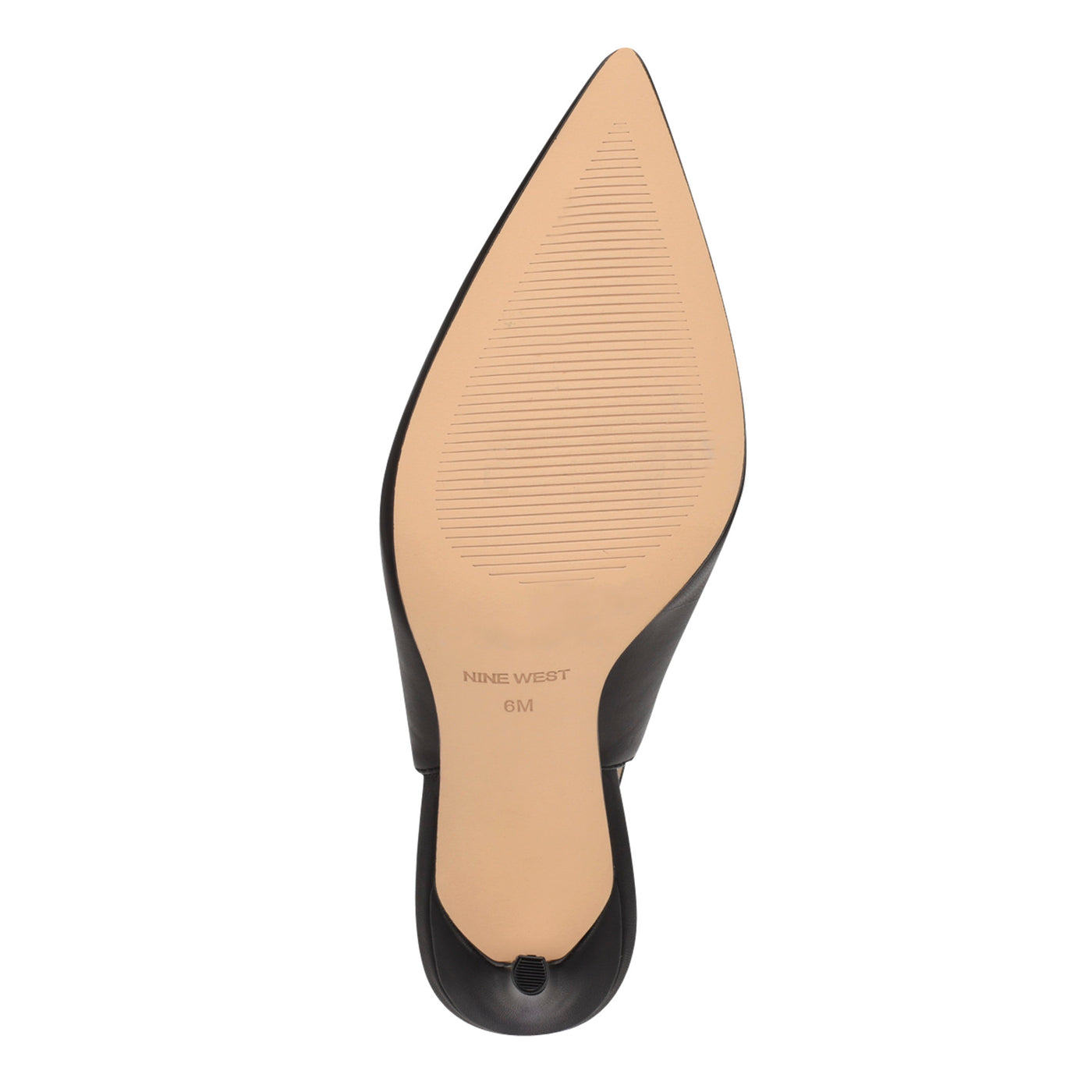 Women's Feather Pointy Toe Slingback Pumps - Black Leather | Nine West