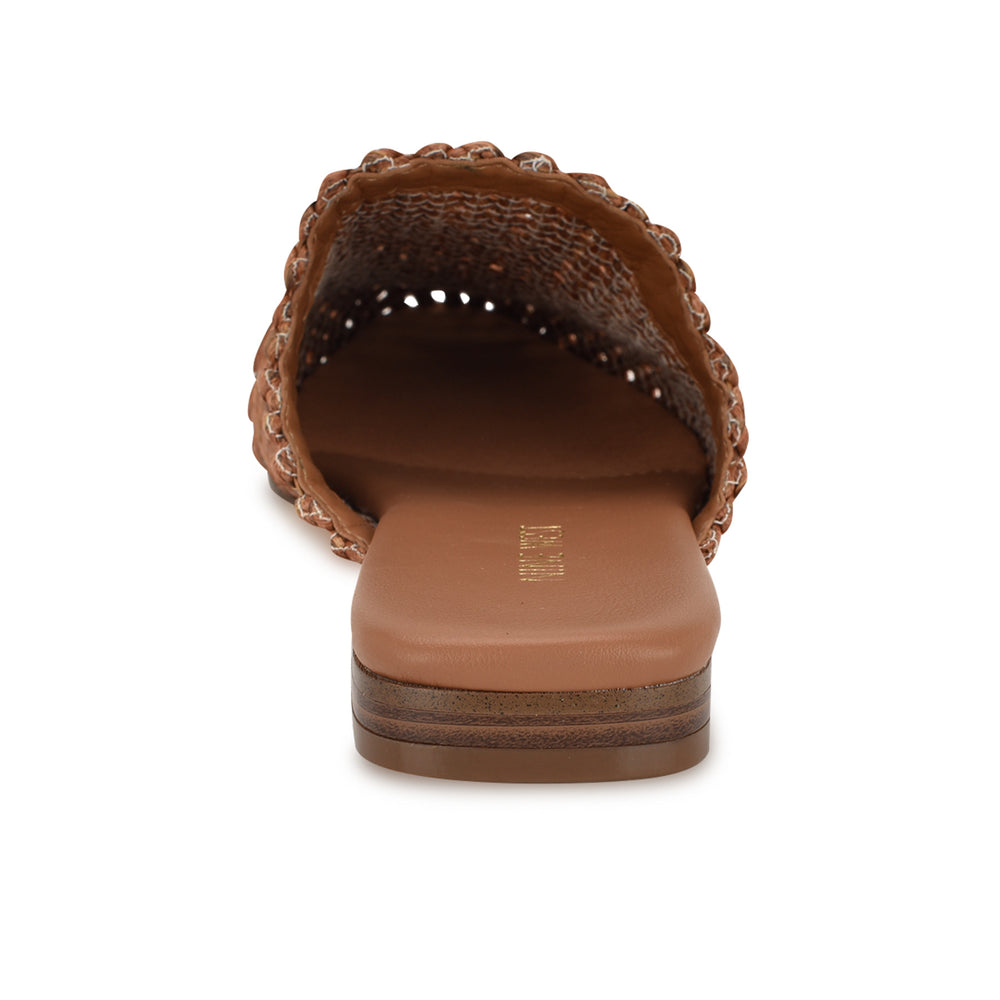 Women's Cleigha Pointy Toe Mules - Brown Raffia | Nine West