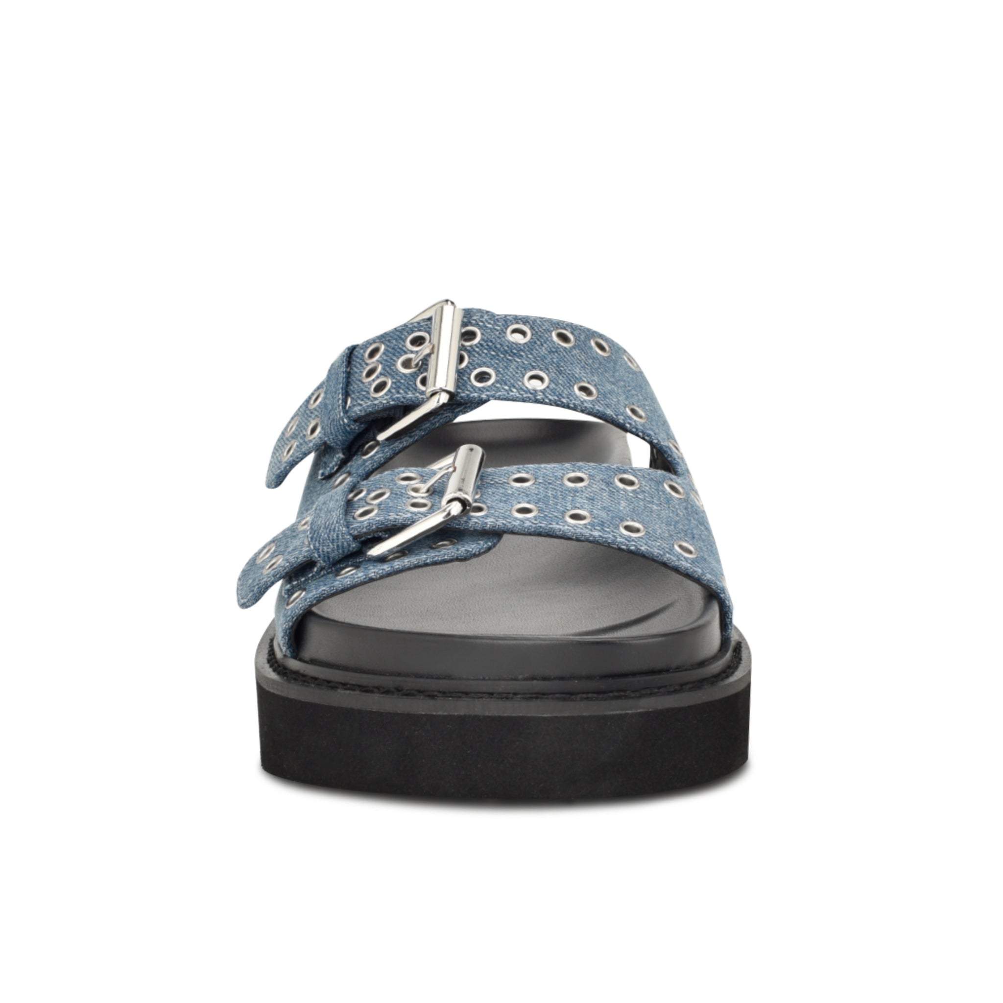 Eleny Buckle Slide Sandals - Nine West