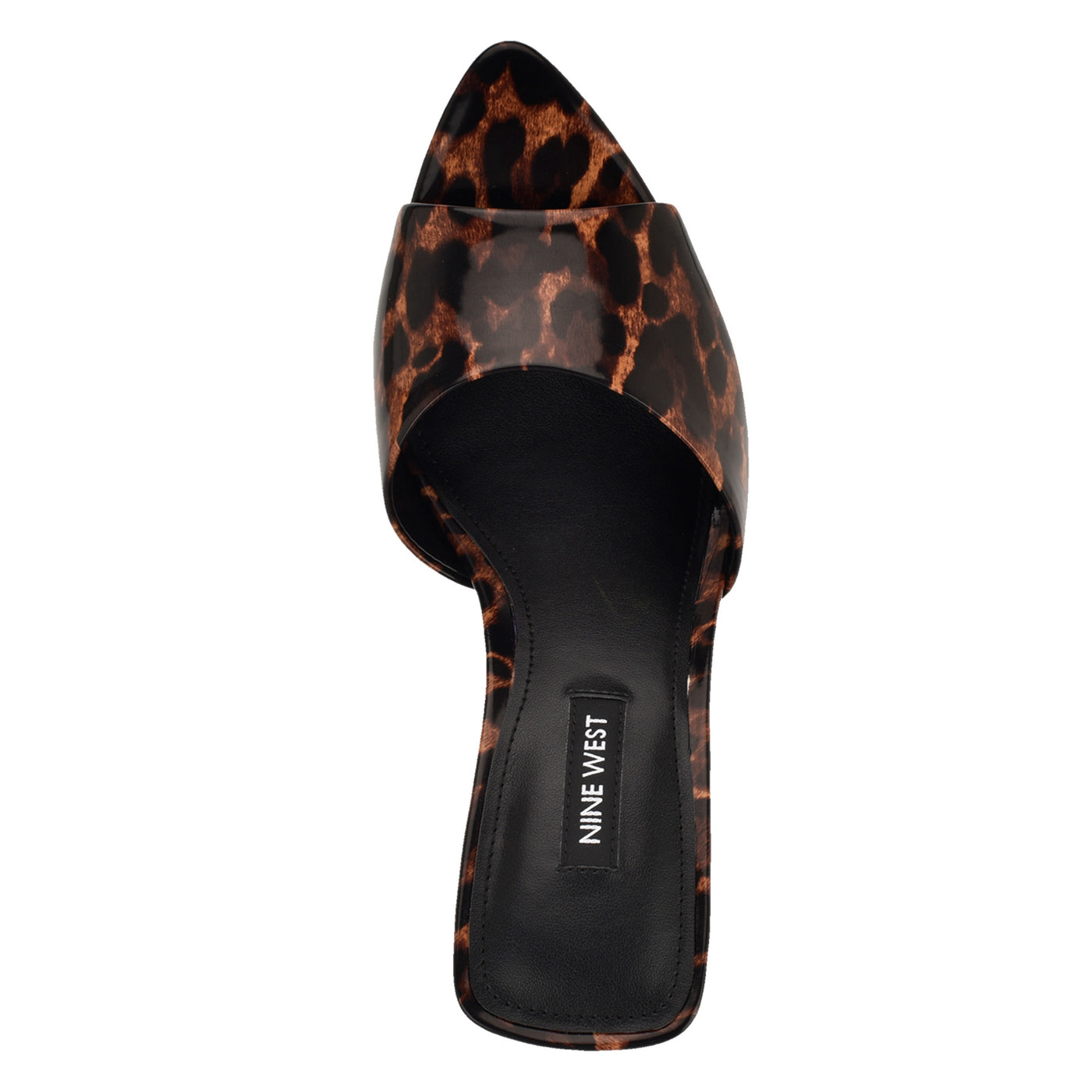 Women's Hather Dress Slide Sandals - Patent Leopard | Nine West