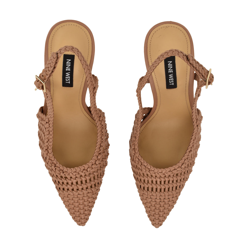 Women's Fresky Woven Slingback Pumps - Natural | Nine West