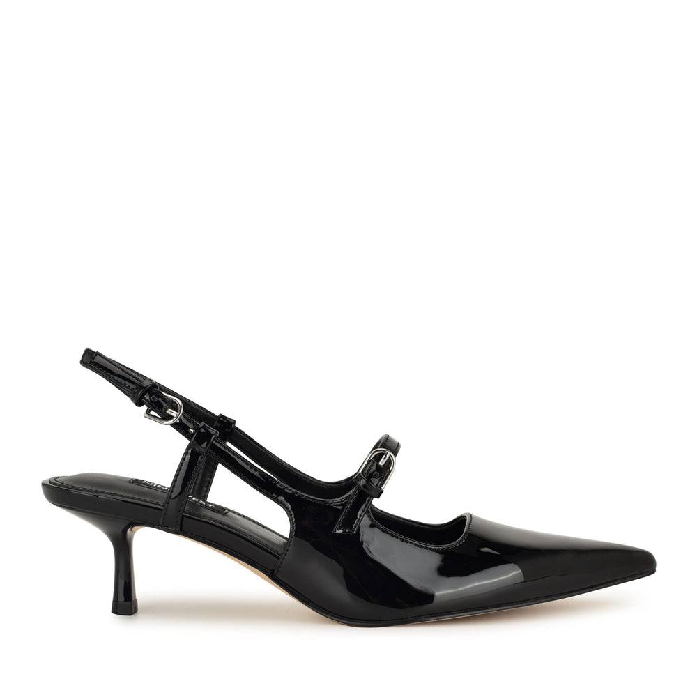 Women's Amayo Slingback Pumps - Black Patent | Nine West
