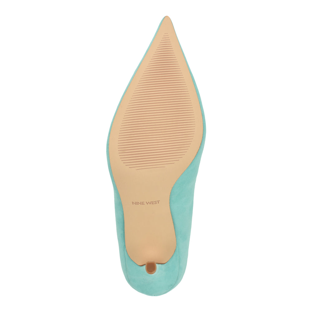 Women's Gemmha Leather Pointy Toe Pumps - Blue Suede | Nine West