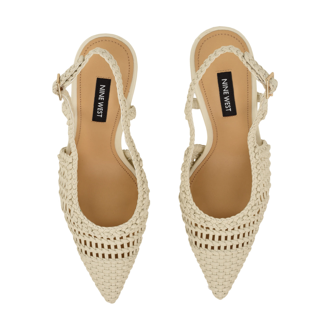 Women's Fresky Woven Slingback Pumps - Cream | Nine West