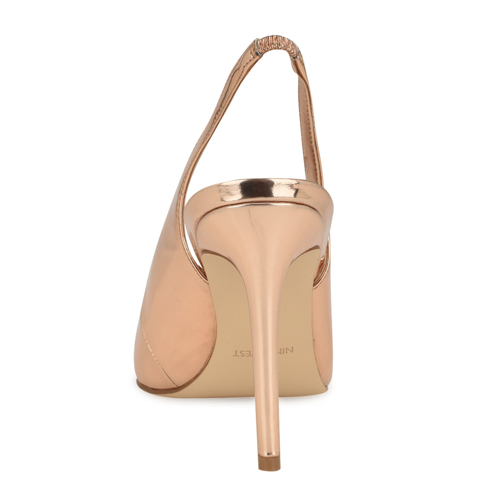 Women's Feather Pointy Toe Slingback Pumps - Rose Gold | Nine West