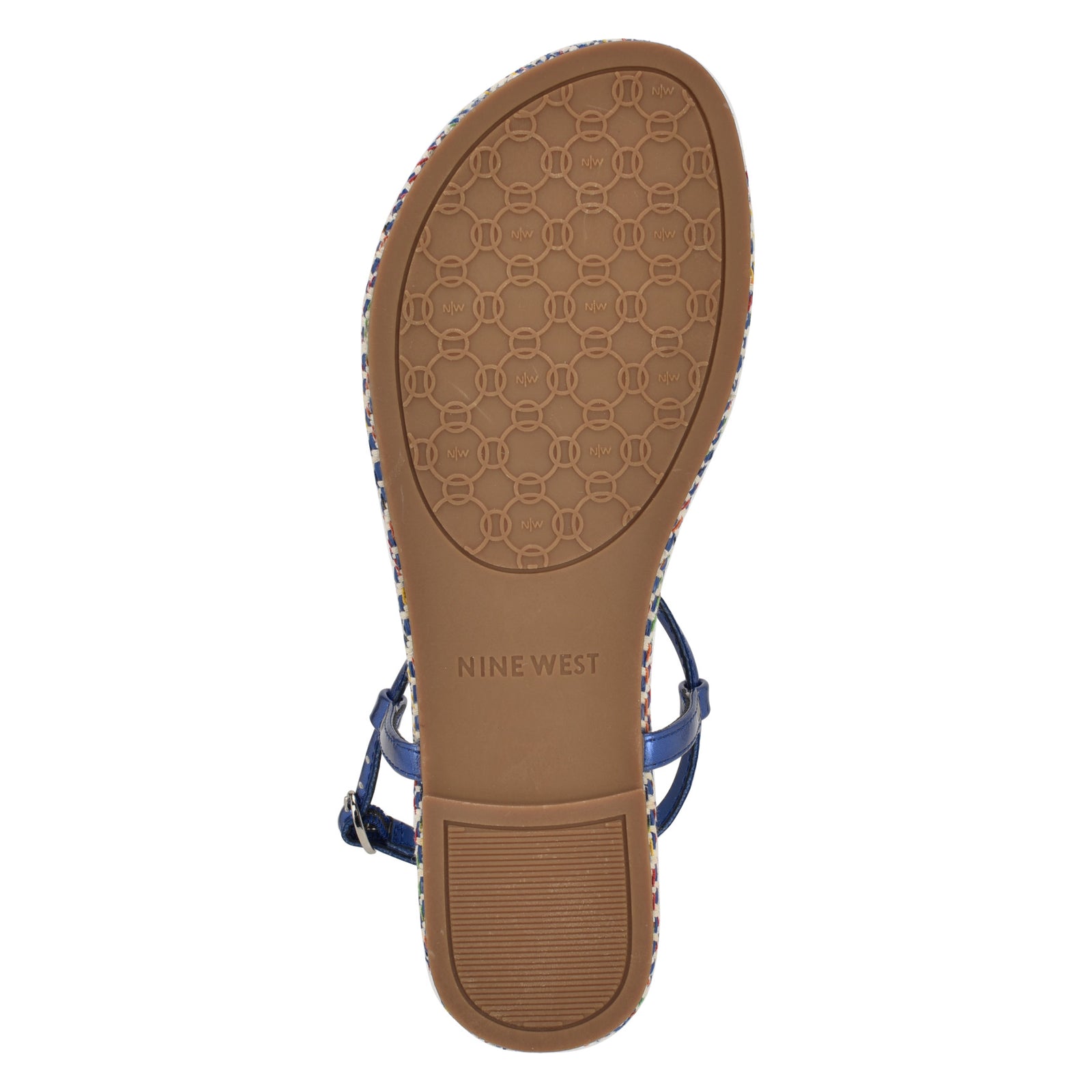 Women's Beriah Flat Thong Sandals - Blue Metallic | Nine West