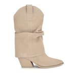 Women's Wilton Western Boots - Light Grey Suede | Nine West