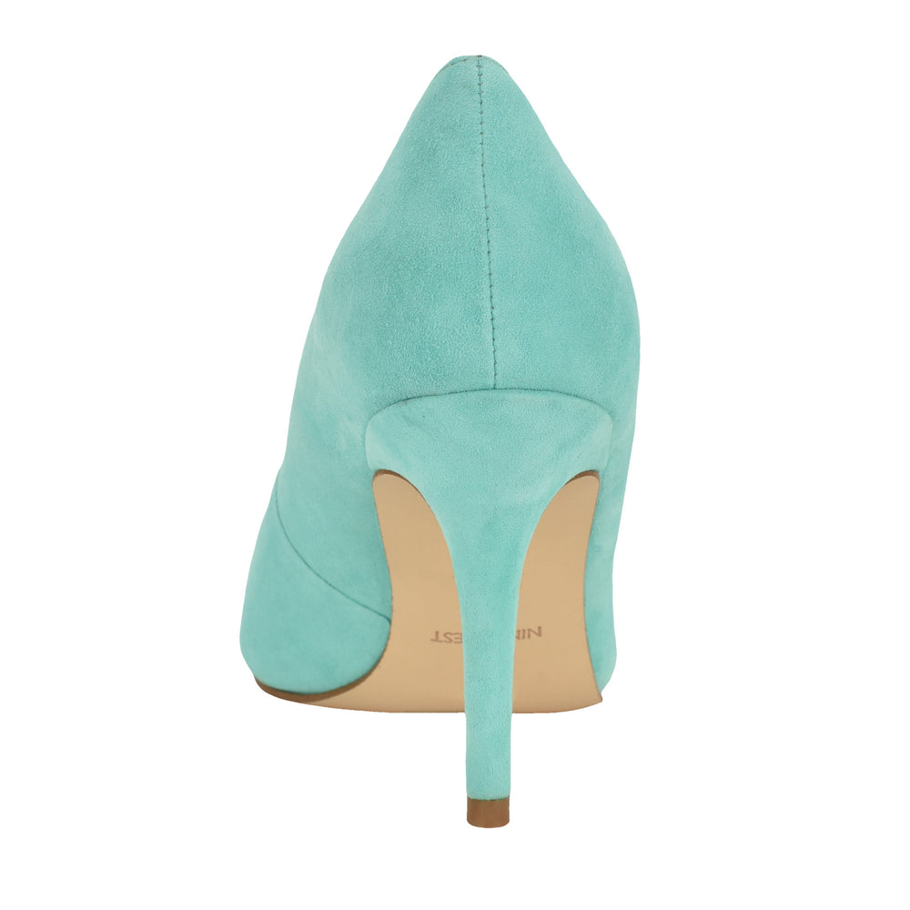 Women's Gemmha Leather Pointy Toe Pumps - Blue Suede | Nine West