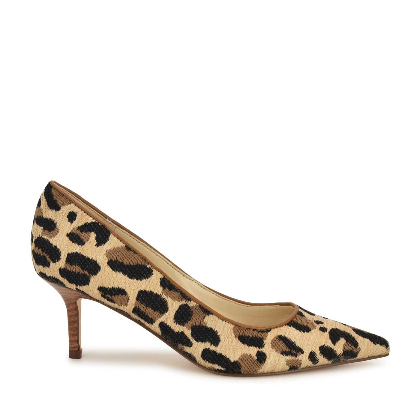Women's Arlene Pointy Toe Pumps - Leopard Raffia | Nine West