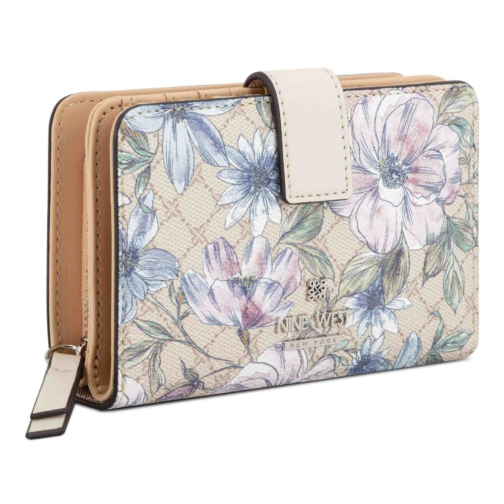 Luela French Wallet - Floral Logo Milk | Nine West