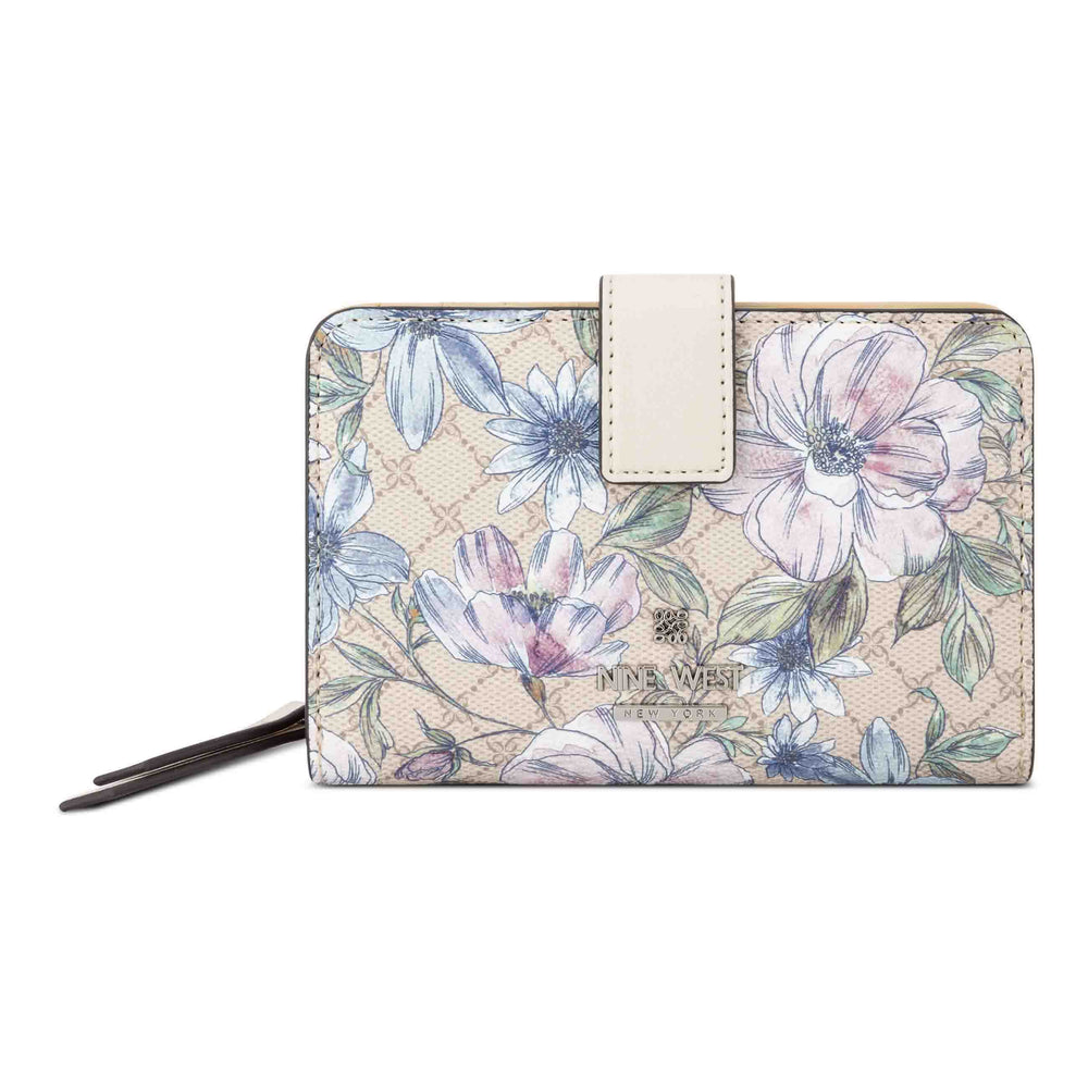 Luela French Wallet - Floral Logo Milk | Nine West