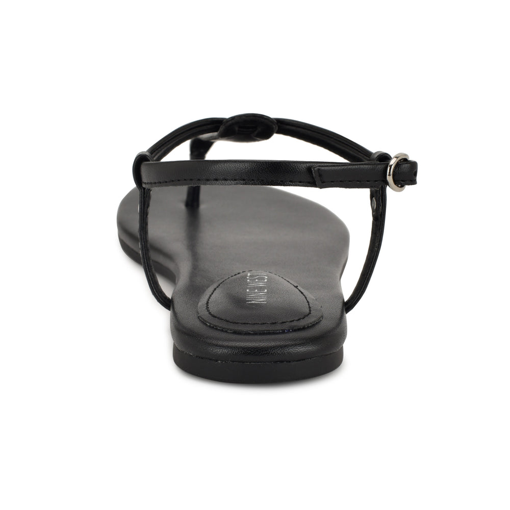 Women's Beriah Flat Thong Sandals - Black | Nine West