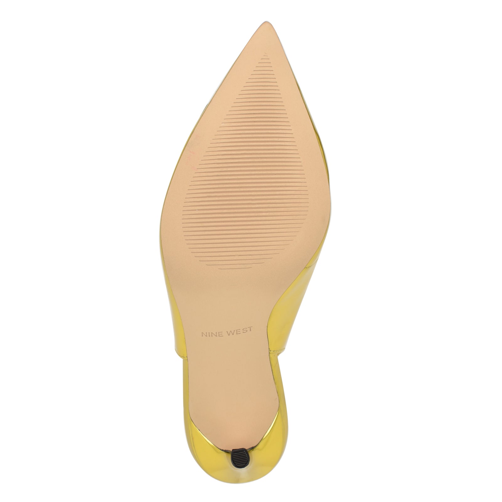 Women's Feather Pointy Toe Slingback Pumps - Yellow Mirror Patent ...