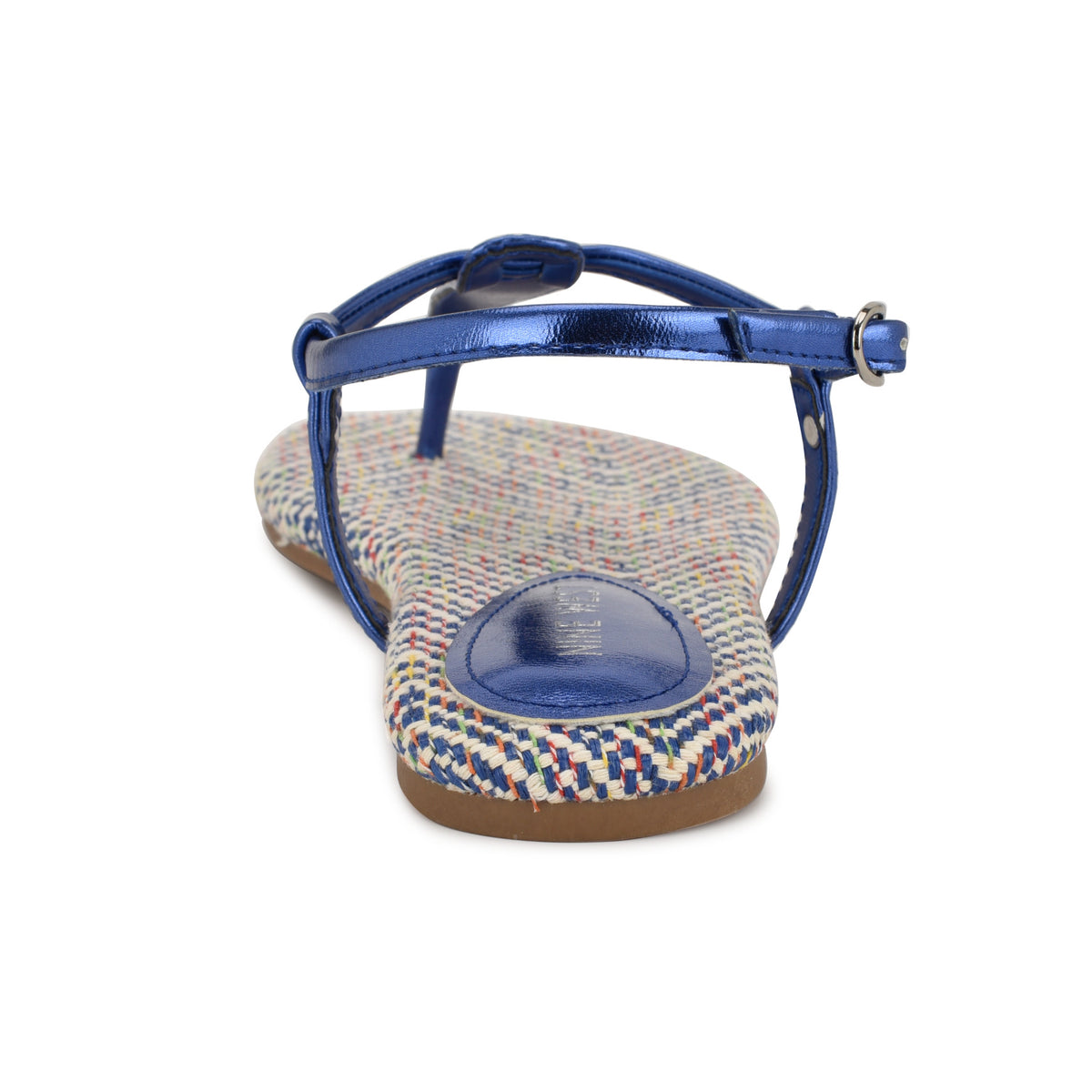 Women's Beriah Flat Thong Sandals - Blue Metallic | Nine West