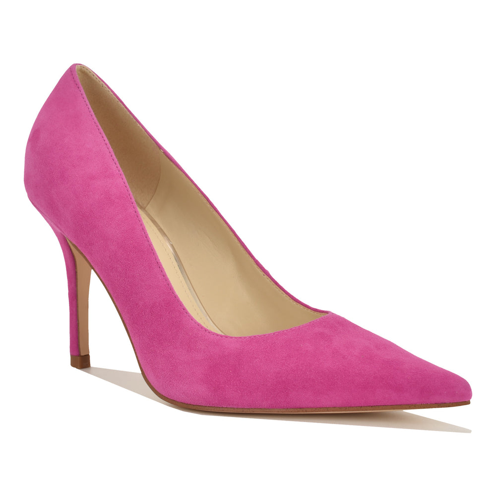 Women's Gemmha Leather Pointy Toe Pumps - Pink Suede | Nine West