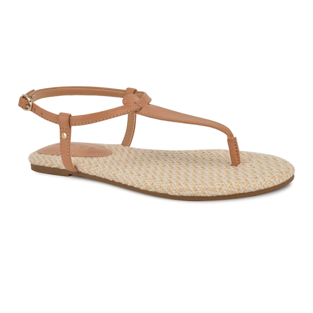 Women's Beriah Flat Thong Sandals - Natural | Nine West